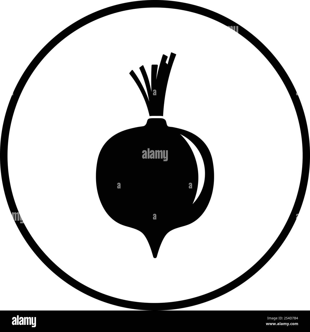 Beetroot icon. Thin circle design. Vector illustration Stock Vector ...