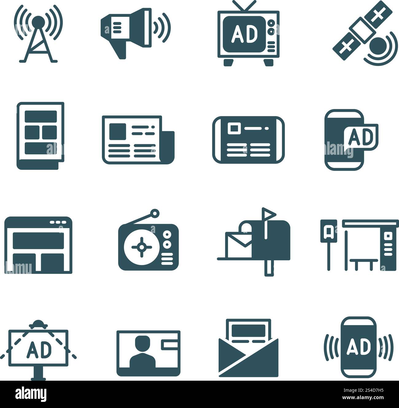 Advertisement on screen, advertising on television, outdoor ad, online ...