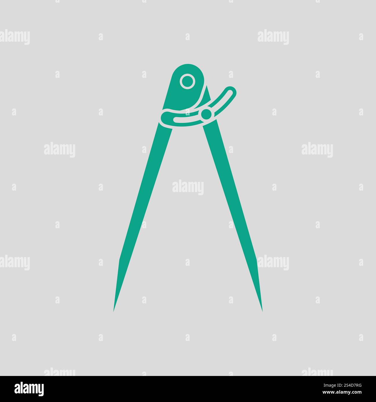 Compasses icon. Gray background with green. Vector illustration Stock ...