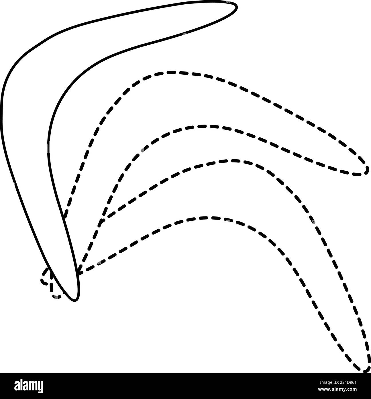 Icon of boomerang. Thin line design. Vector illustration Stock Vector ...