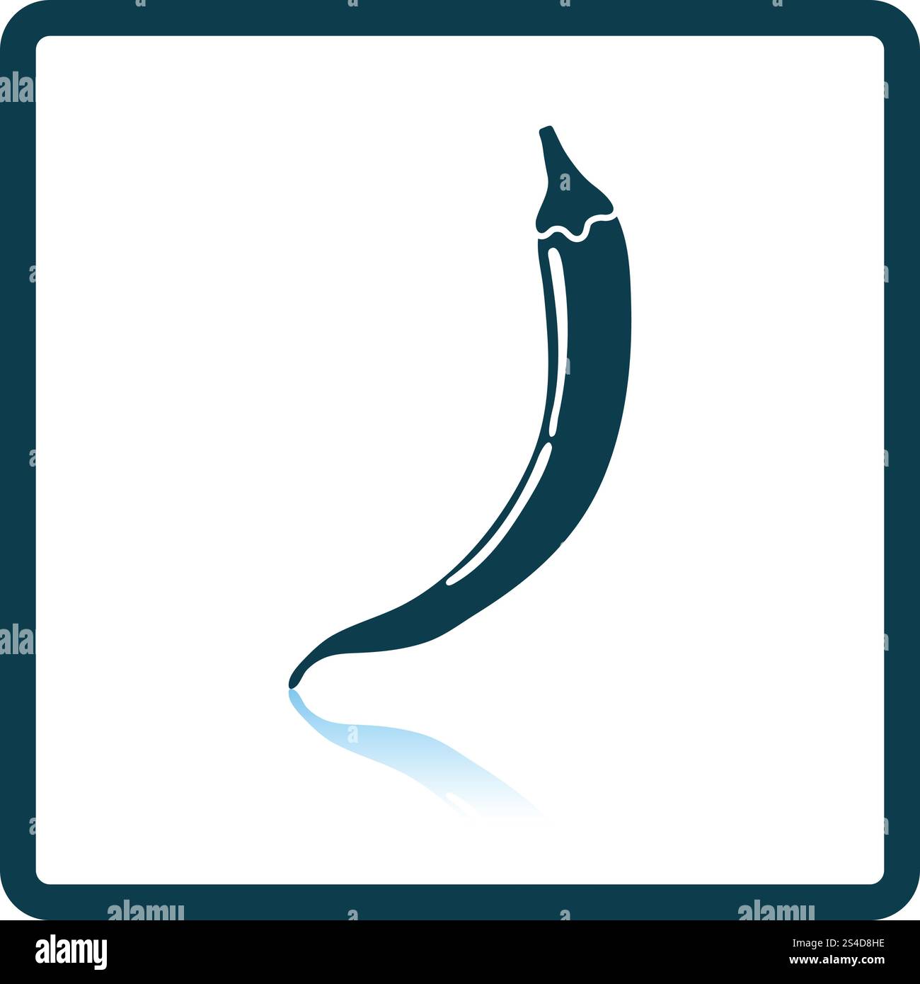 Chili pepper icon. Shadow reflection design. Vector illustration Stock ...