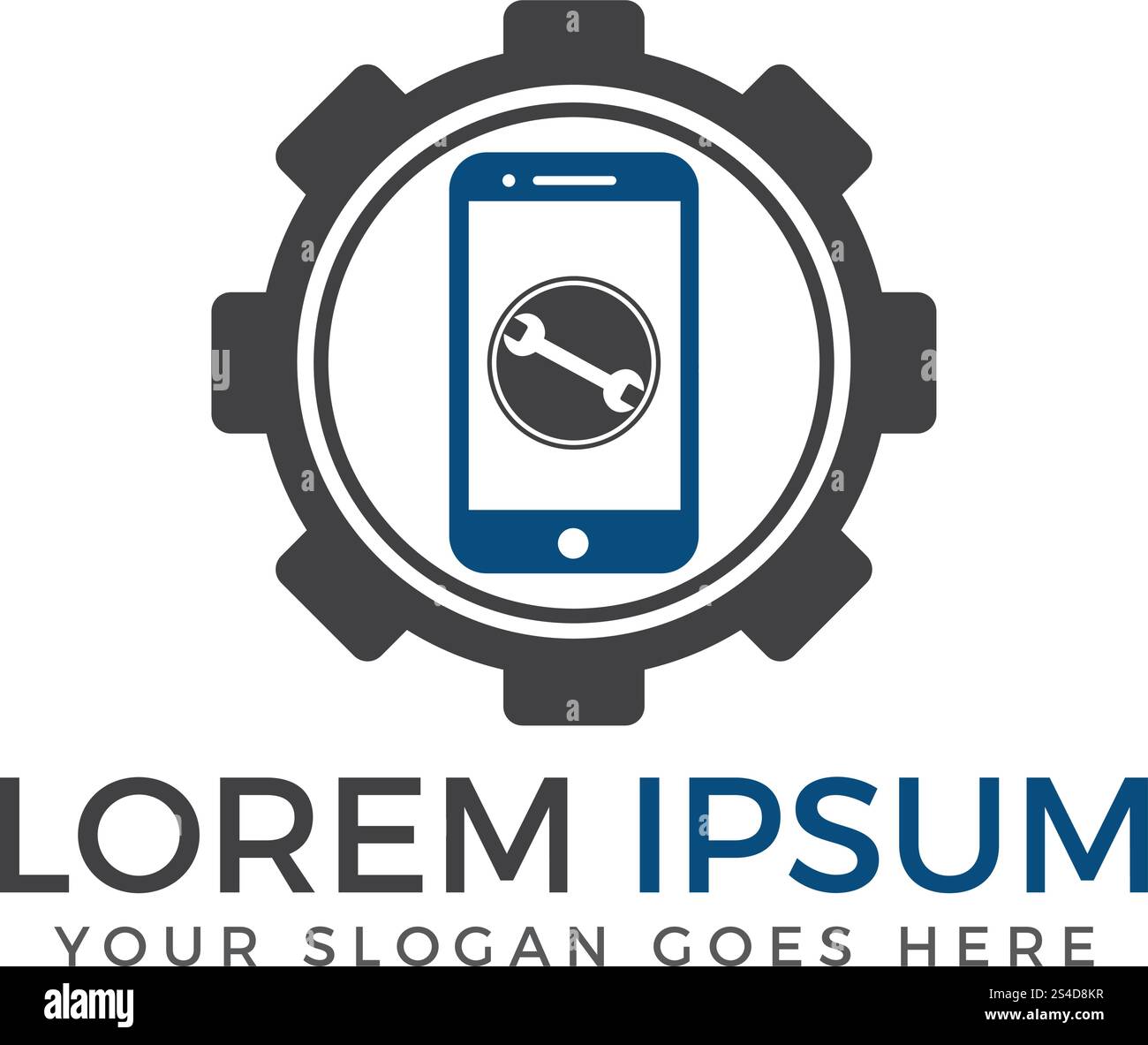 Mobile Phone Repair Logo Design Element Stock Vector Image & Art - Alamy