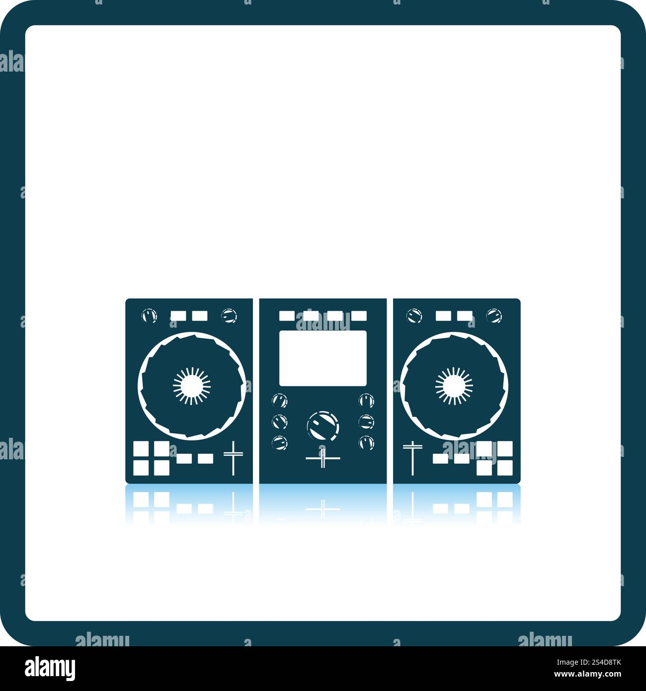 DJ icon. Shadow reflection design. Vector illustration Stock Vector ...