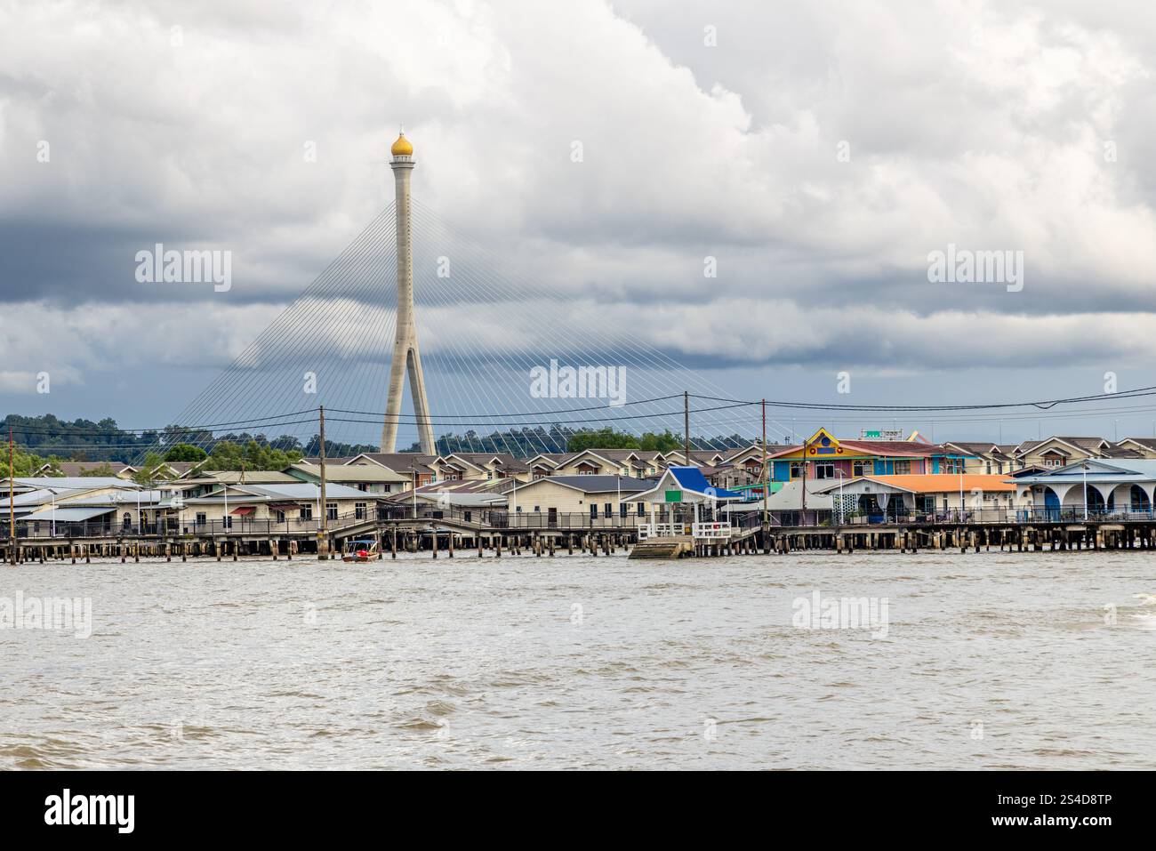 Kampong Ayer the floating village wooden houses and walkways with ...