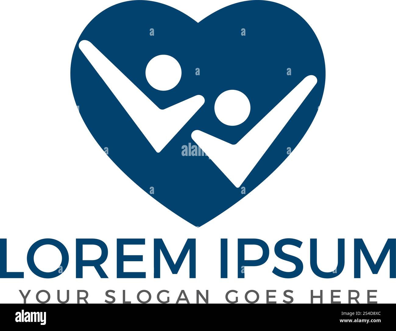 Community heart shaped logo. Community care Logo Stock Vector Image ...