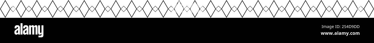 Border icon, rhombus shape divider horizontal line vector for ...