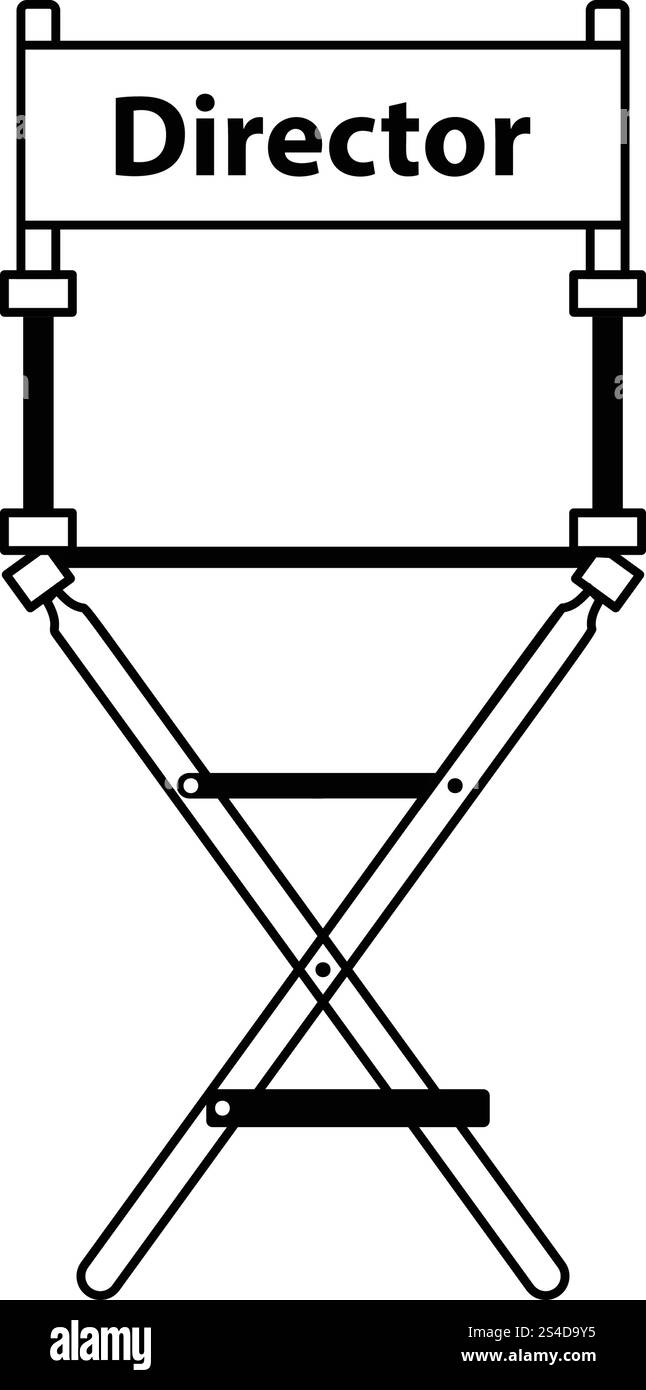 Director chair icon. Thin line design. Vector illustration Stock Vector ...