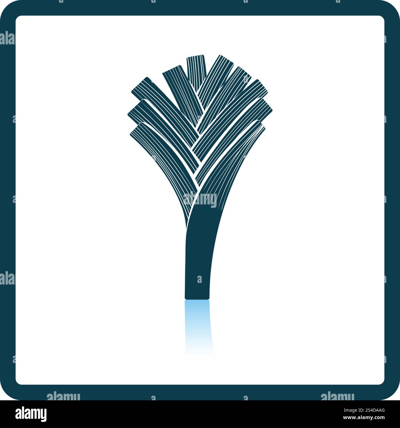 Leek onion icon. Shadow reflection design. Vector illustration Stock ...