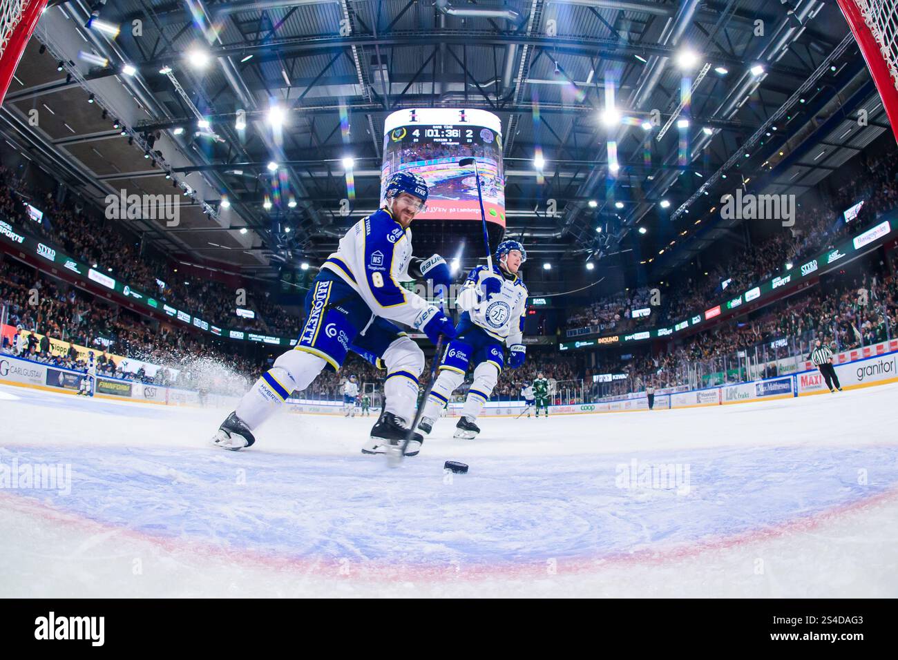 Karlstad, Sverige. 11th Jan, 2025. 250111 Leksands Matt Caito deppar efter 5-2 under ...
