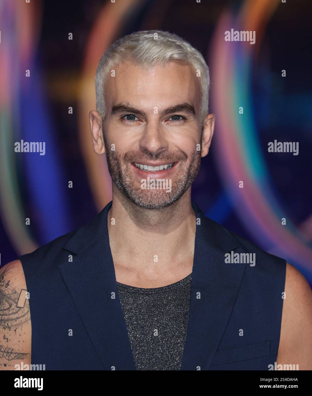 Eric Radford seen during a photocall for "Dancing on Ice" 2025 at ITV Studios Bovingdon in Hemel ...