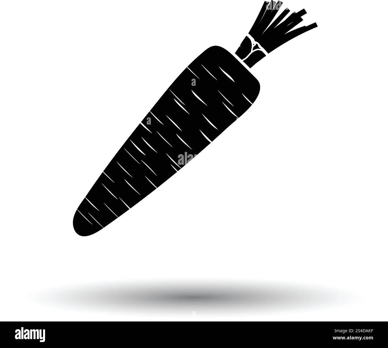 Carrot icon. White background with shadow design. Vector illustration ...