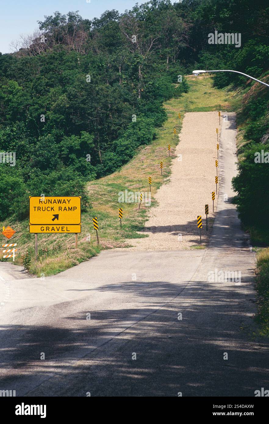 Runaway truck ramp; Rt. 40 east; near Uniontown; Pennsylvania; USA ...