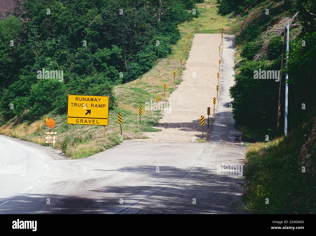 Runaway truck ramp; Rt. 40 east; near Uniontown; Pennsylvania; USA ...