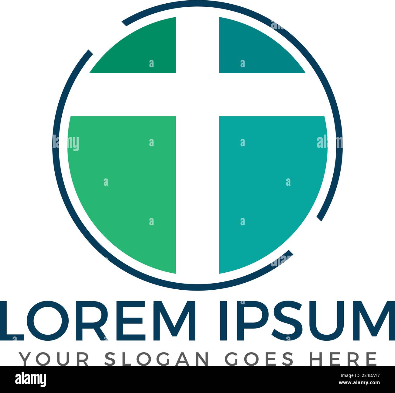 Cross vector logo design. Church and Christian organization logo Stock ...