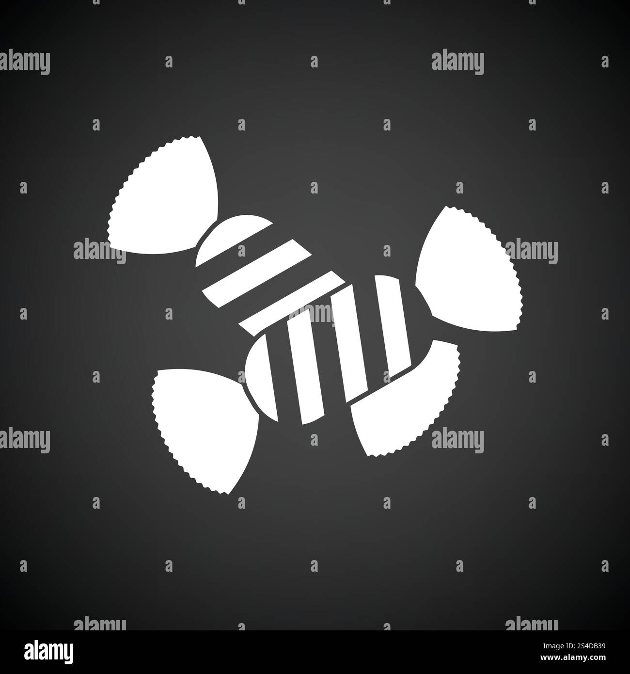 Candy icon. Black background with white. Vector illustration Stock ...