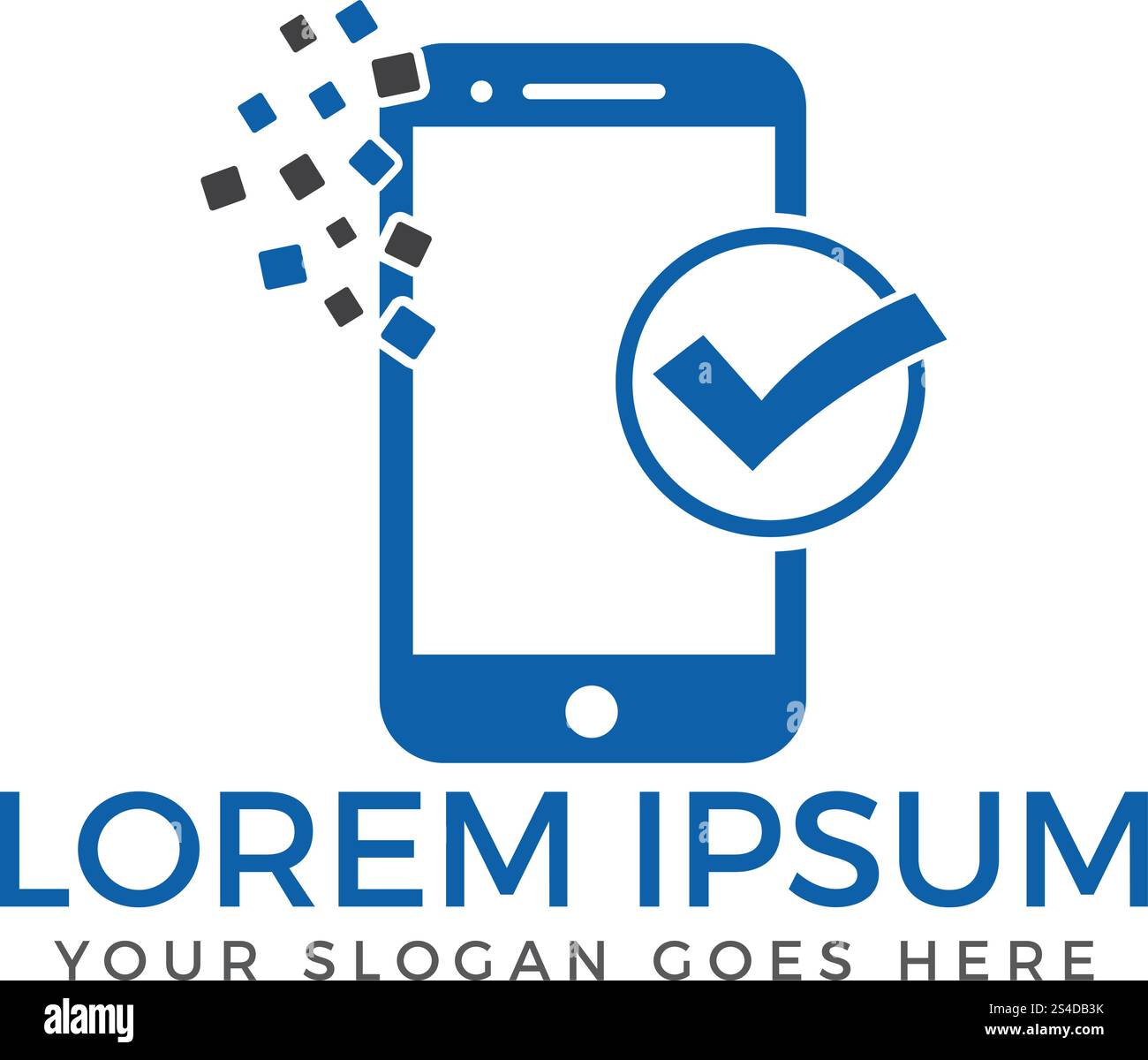 Mobile Phone repair logo design. Mobile phone with check sign vector ...