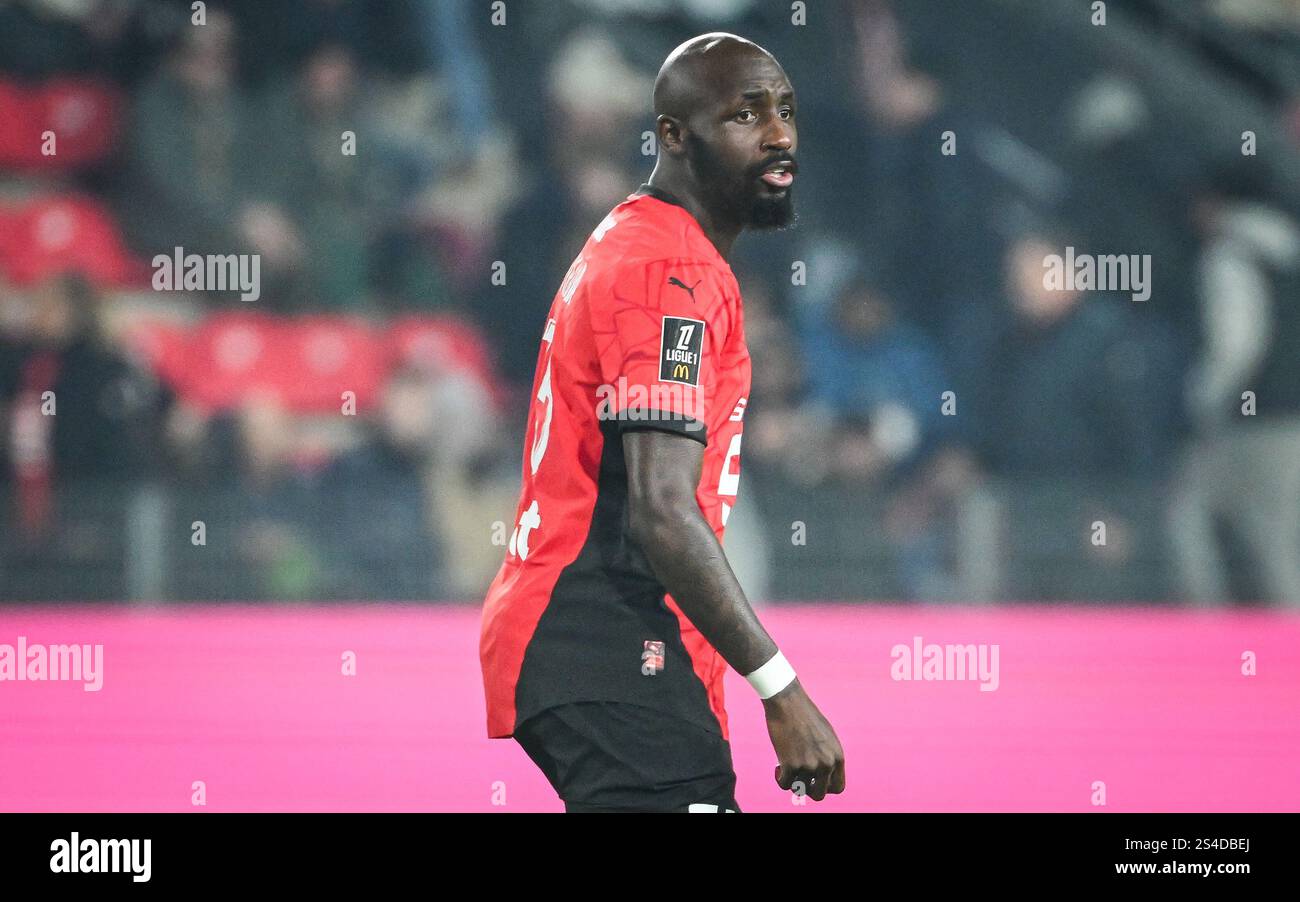 Rennes, France, France. 11th Jan, 2025. Seko FOFANA of Rennes during ...