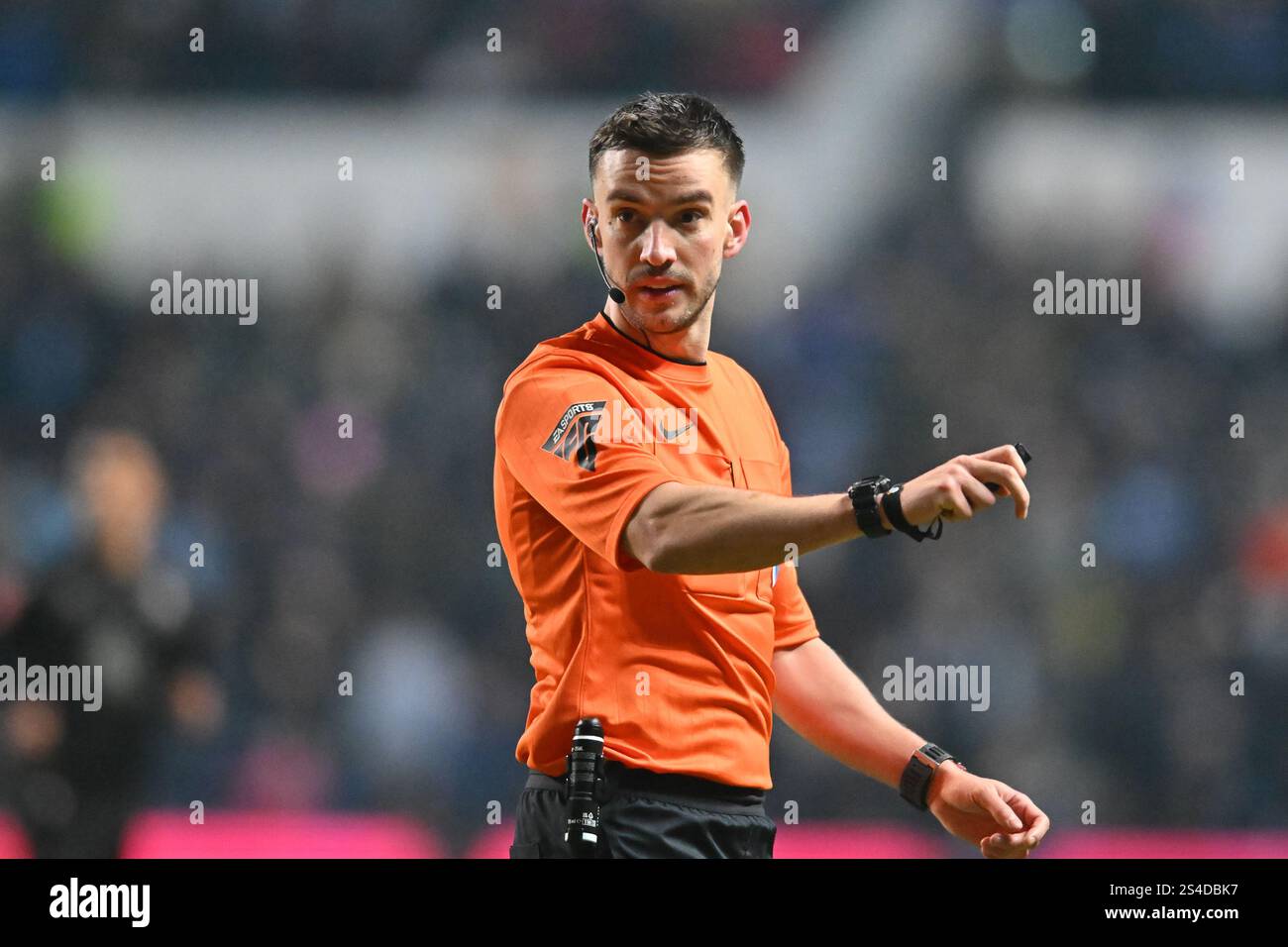 Coventry Building Society Arena, Coventry on Saturday 11th January 2025. Referee Thomas Kirk ...