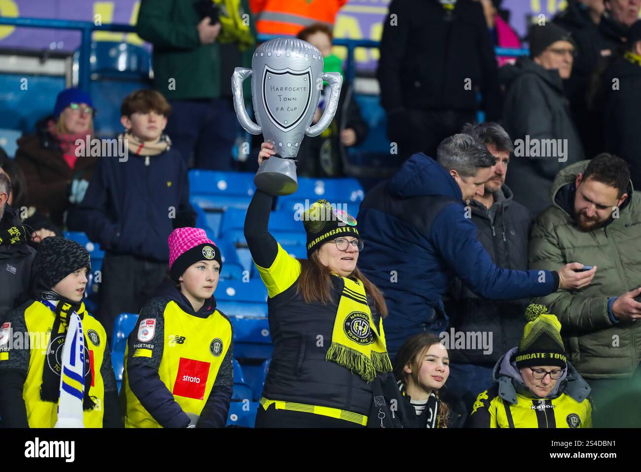 Elland Road Stadium, Leeds, England - 11th January 2025 A Harrogate ...