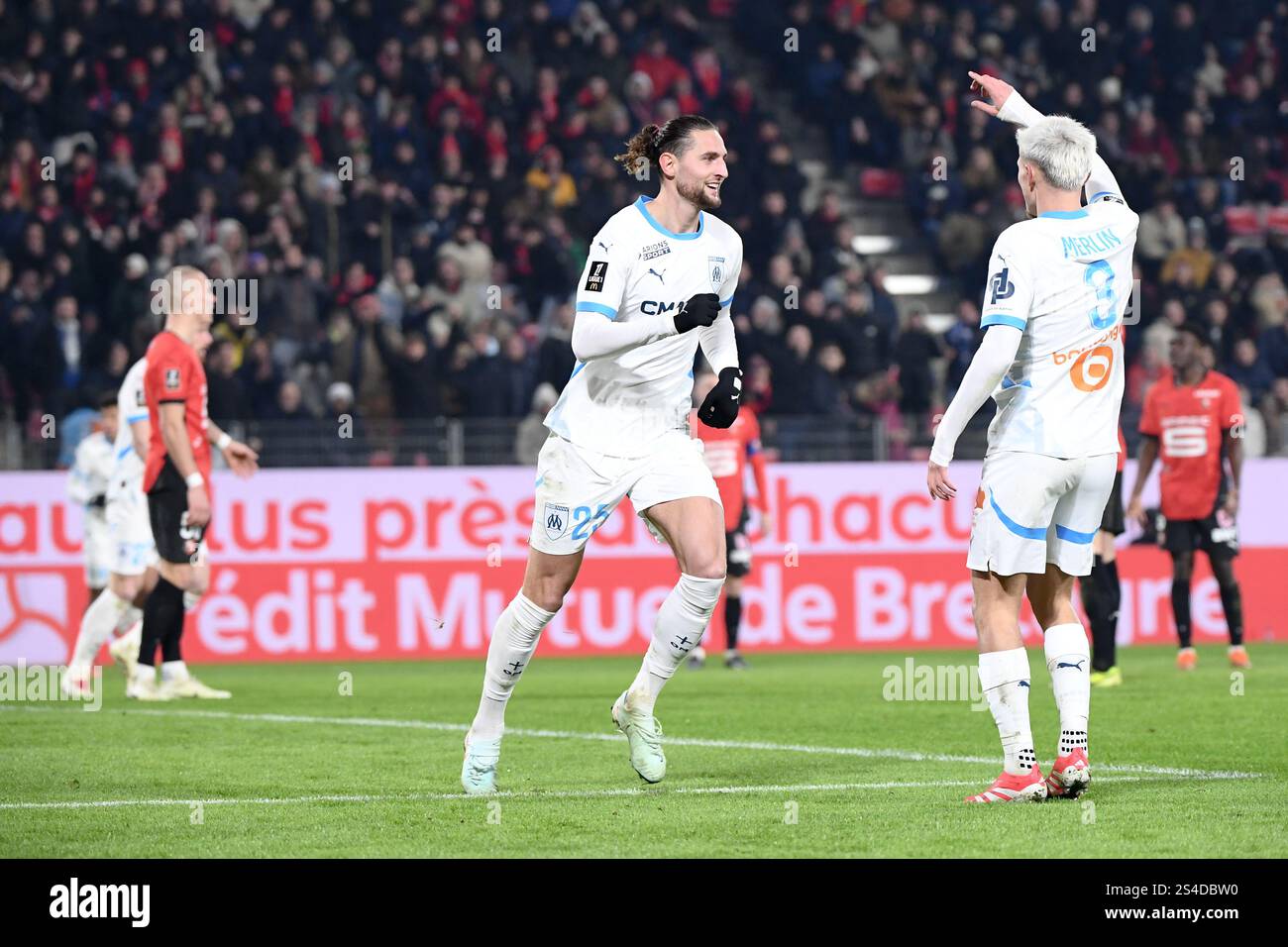 France. 11th Jan, 2025. 25 Adrien RABIOT (om) during the Ligue 1 ...