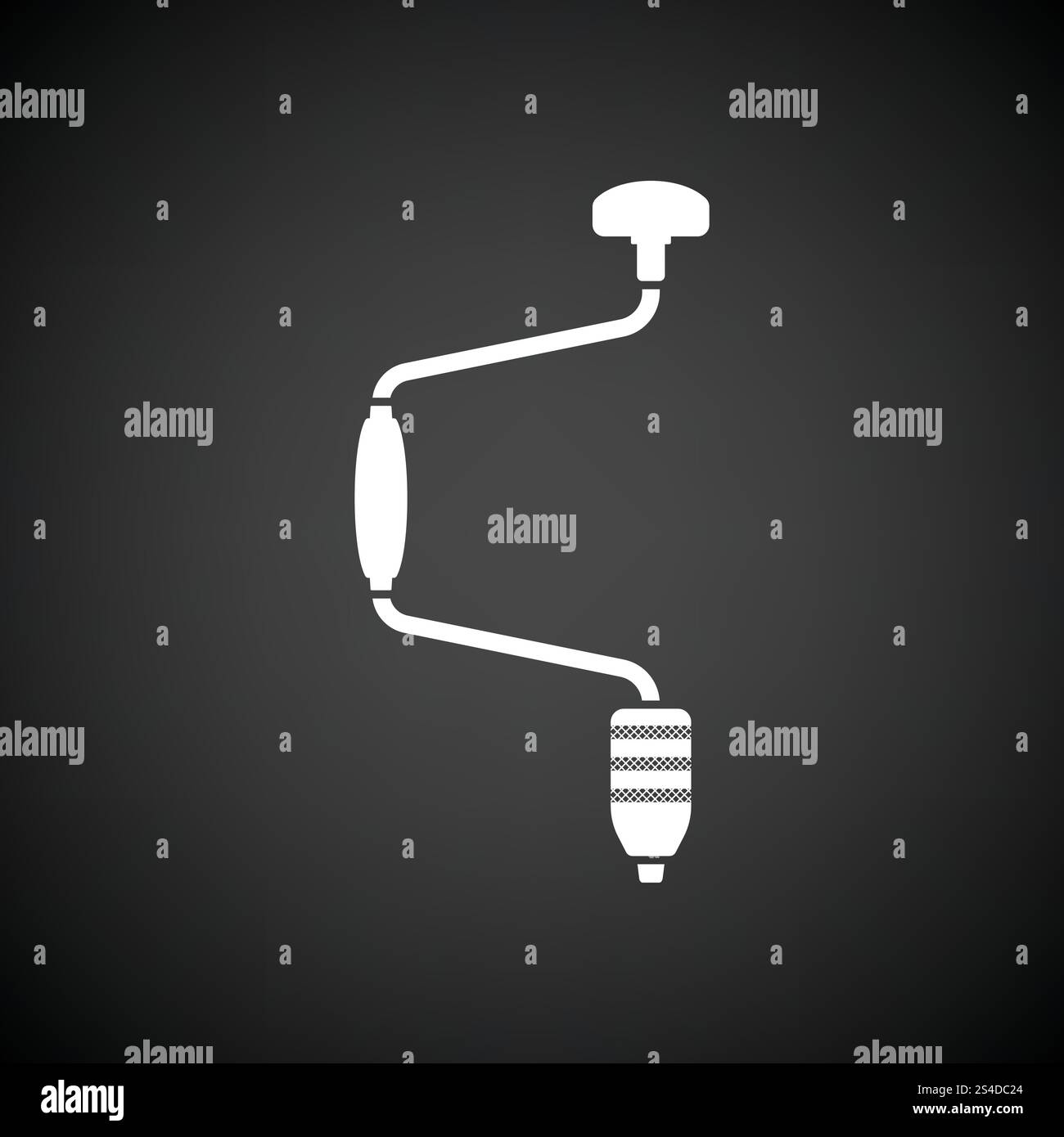 Auger icon. Black background with white. Vector illustration Stock ...