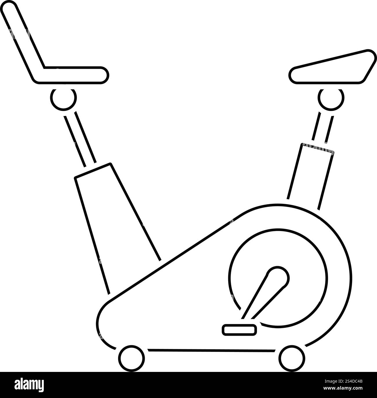 Icon of Exercise bicycle . Thin line design. Vector illustration Stock ...