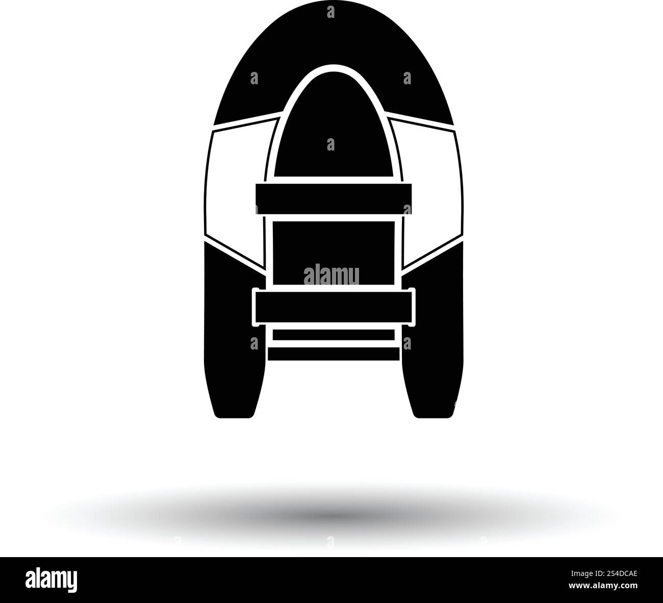 Icon of rubber boat . White background with shadow design. Vector ...