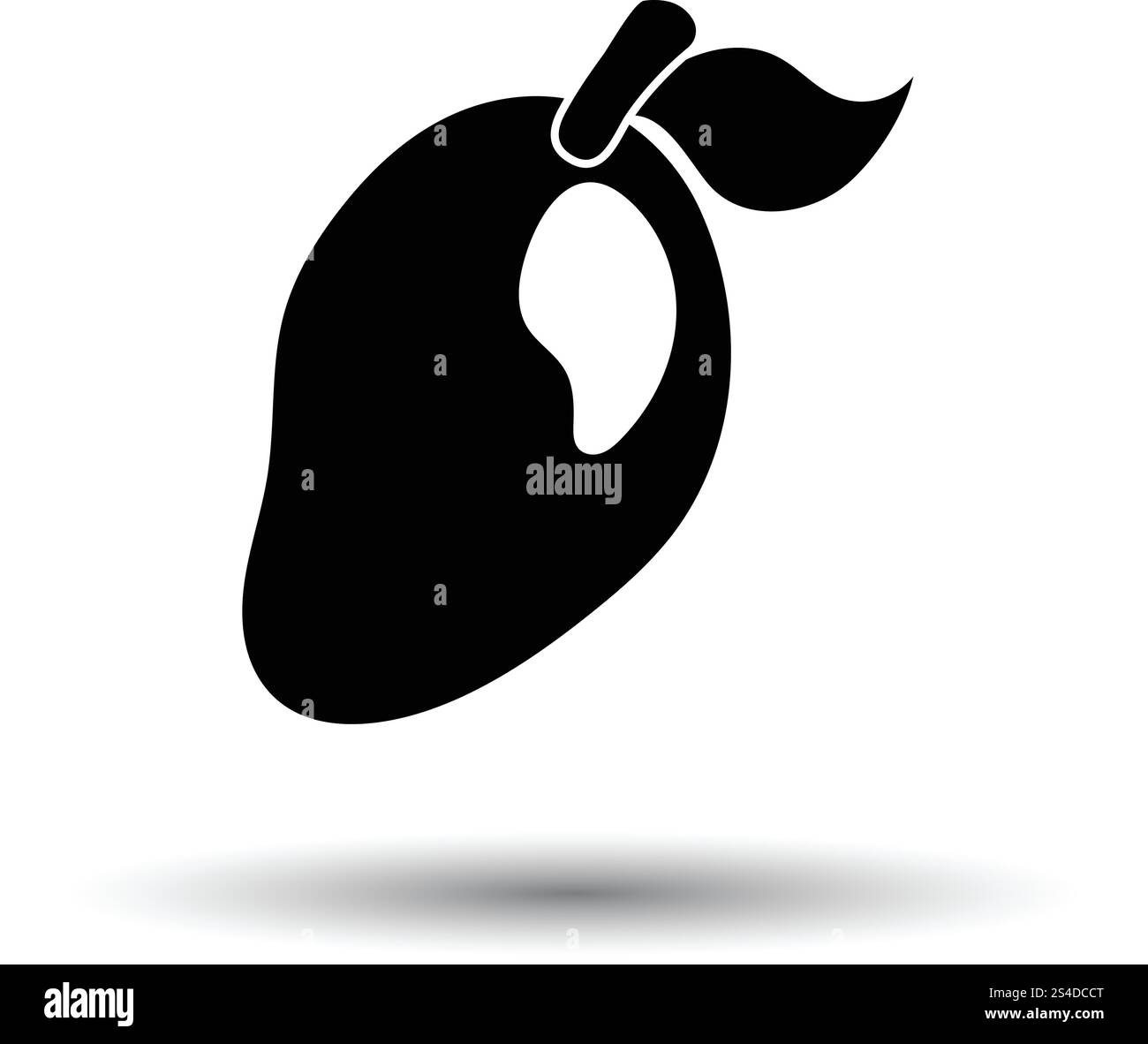 Icon of Mango. White background with shadow design. Vector illustration ...