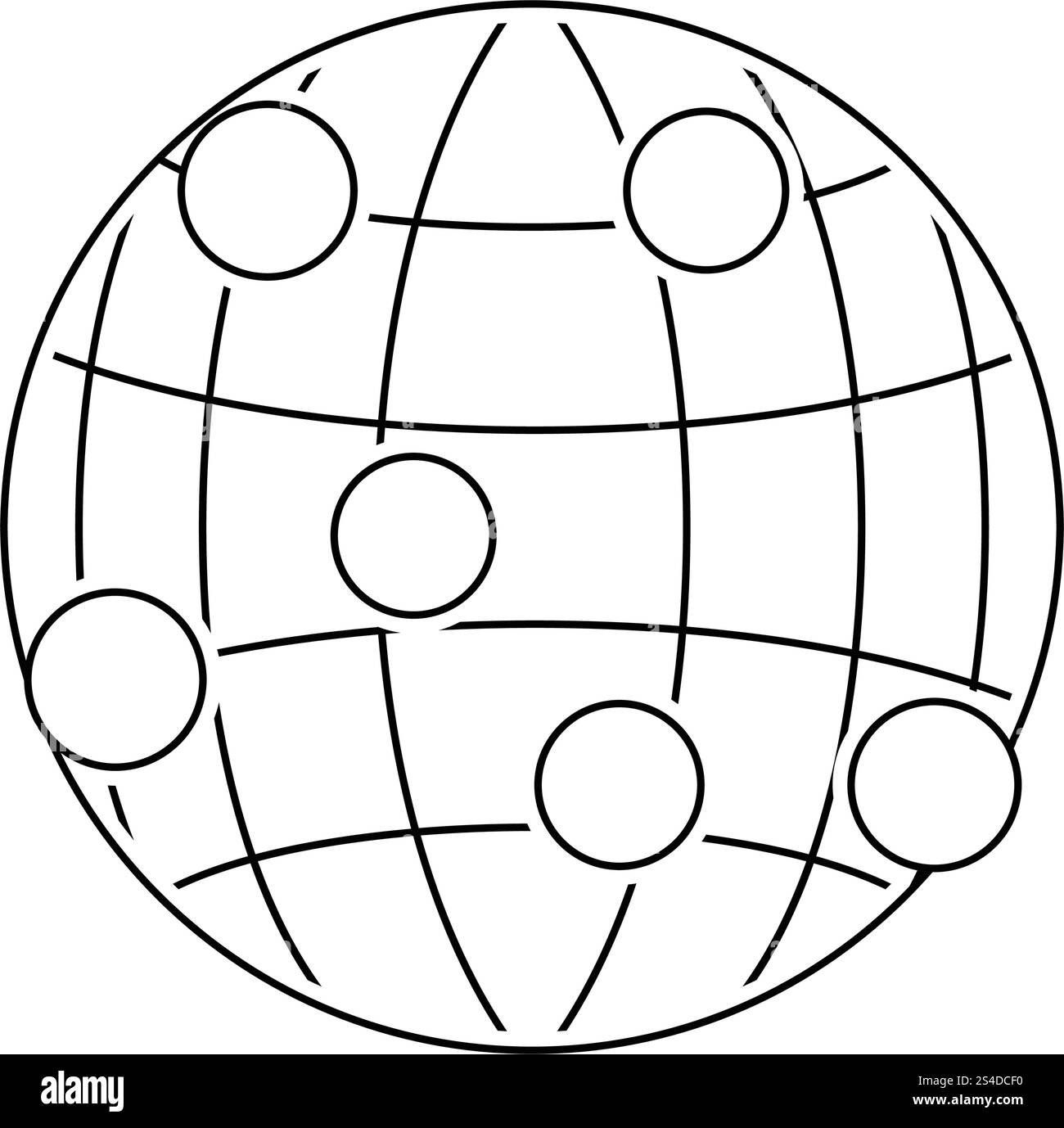 Globe connection point icon Black and White Stock Photos & Images - Alamy