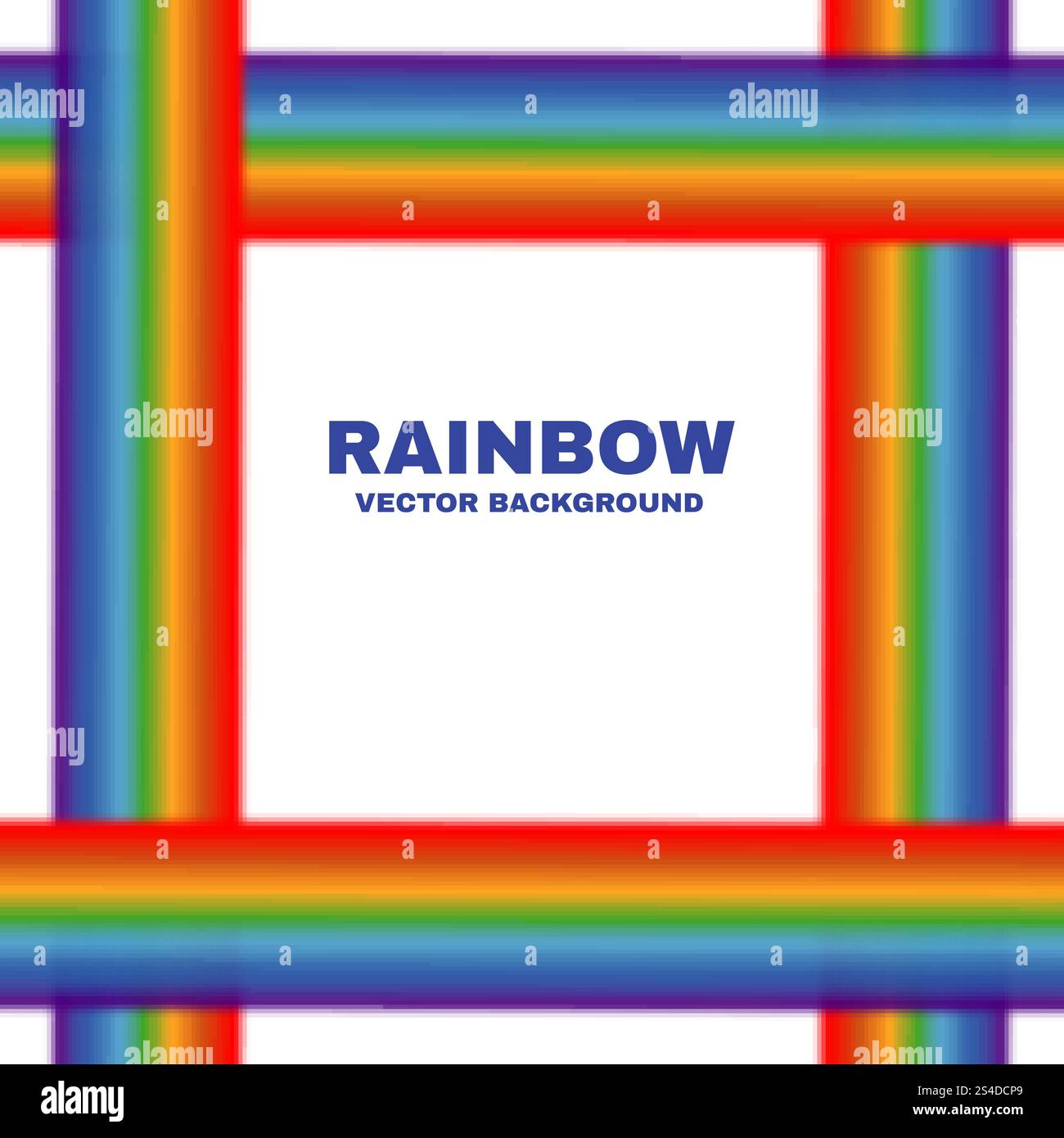 Bright vector rainbows frame white background. Color frame abstract ...