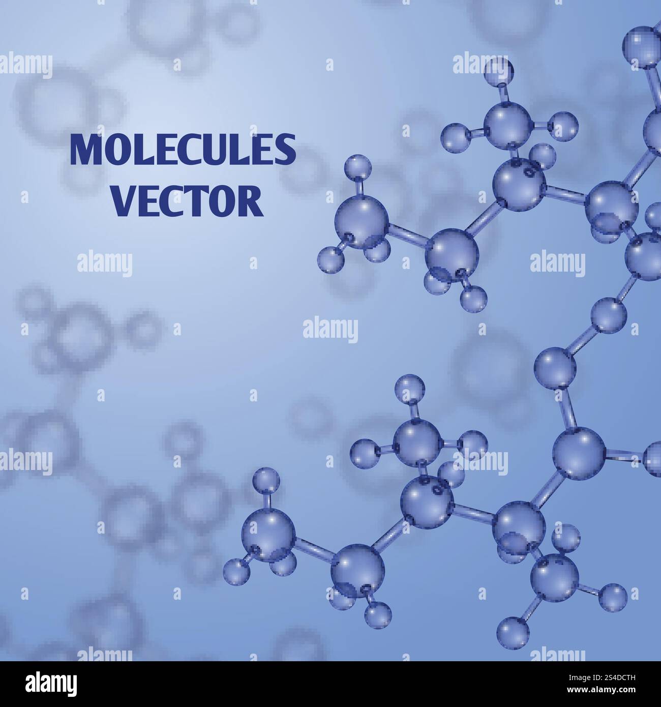Chemical vector nanotechnology background with 3d macro molecules ...