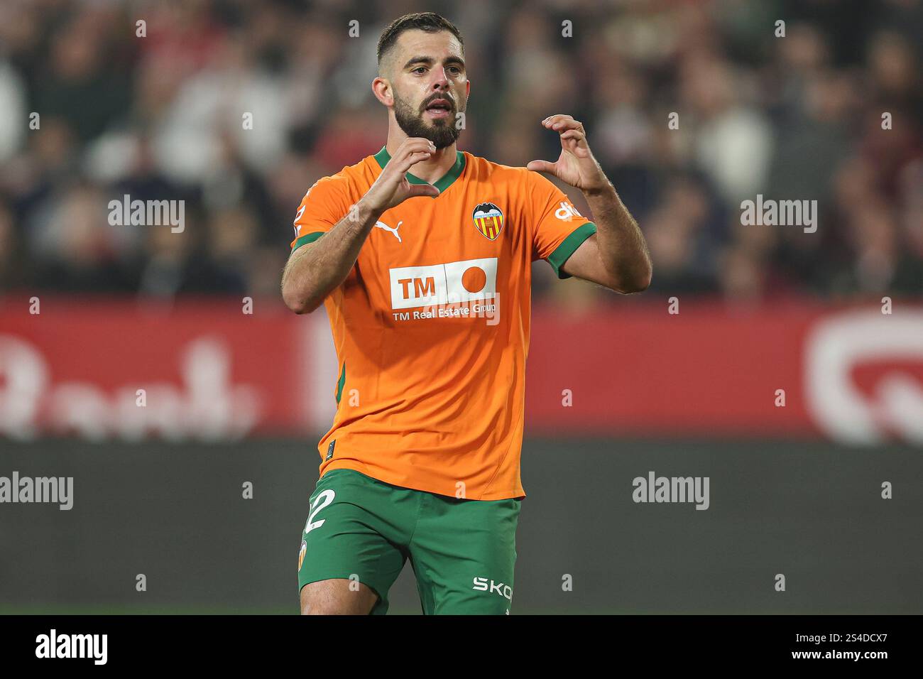 Sevilla, Spain. 11th Jan, 2025. Luis Rioja of Valencia celebrates after ...
