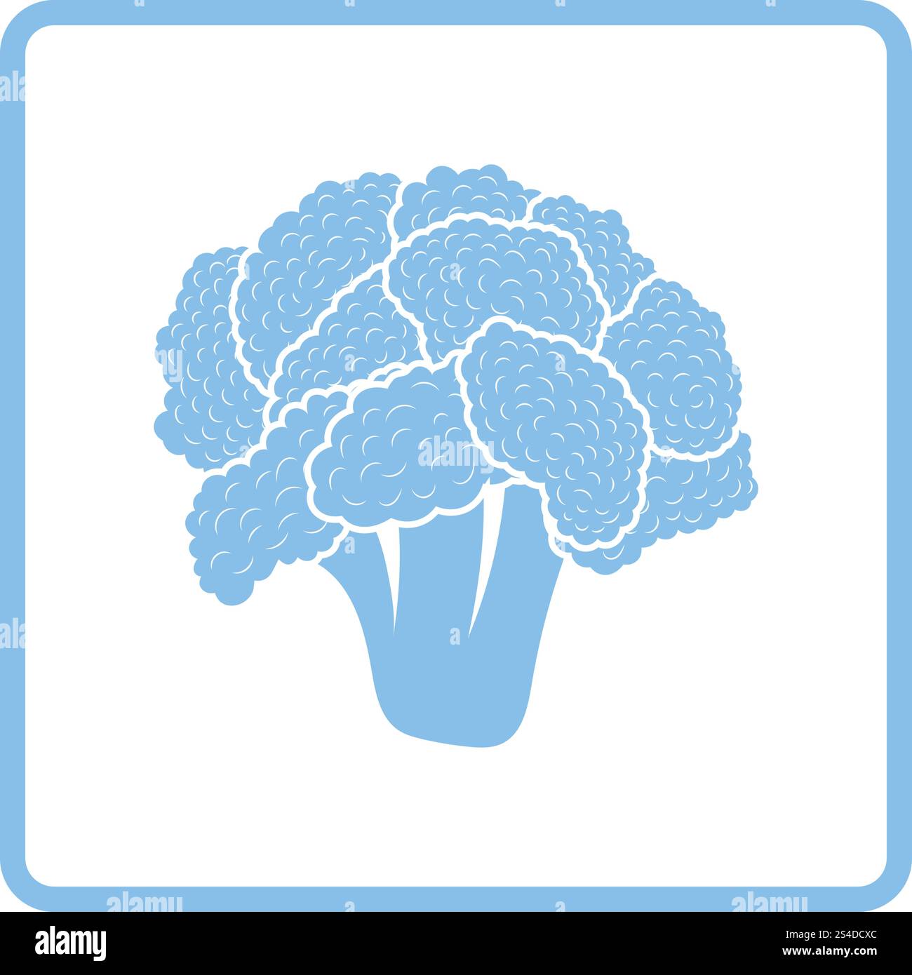 Cauliflower icon. Blue frame design. Vector illustration Stock Vector ...