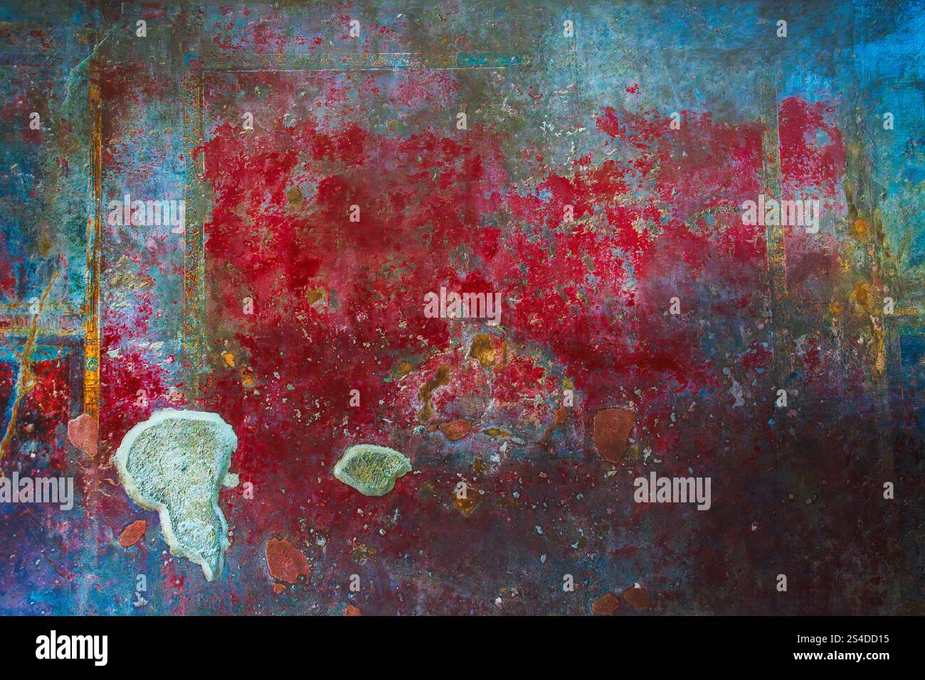 An Abstract Texture Featuring Rich and Vibrant Red and Blue ceiling of ...