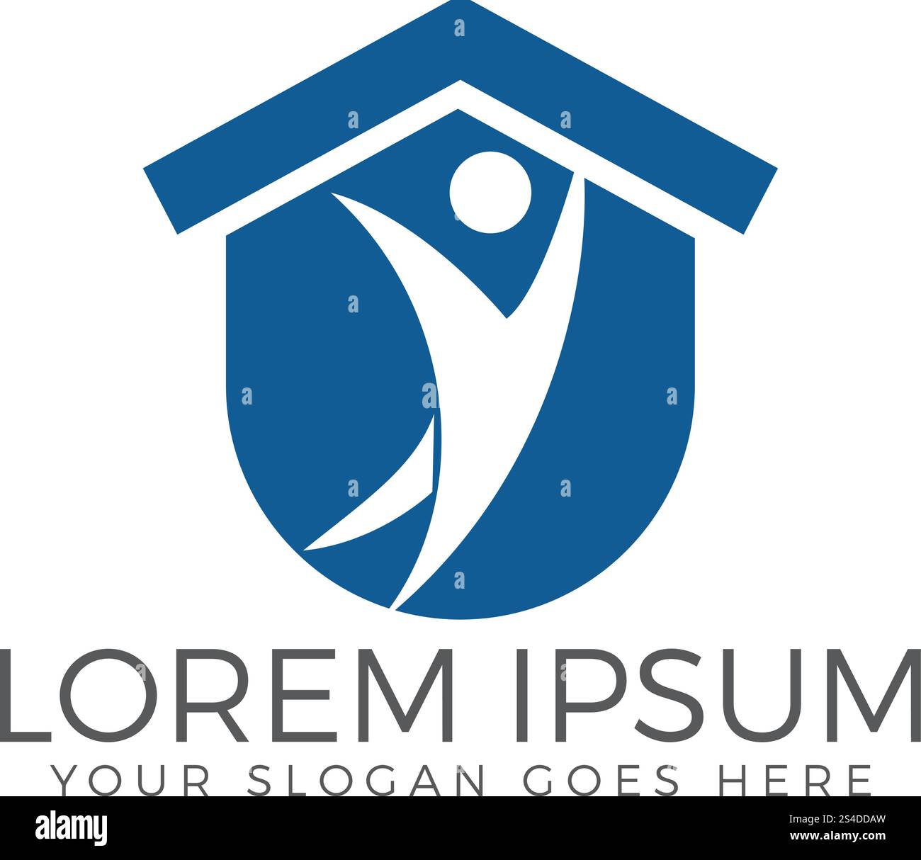 Happy Human Home vector logo design Stock Vector Image & Art - Alamy