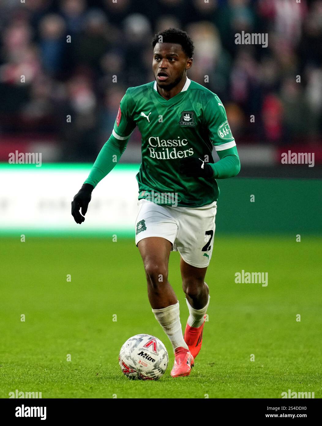 Plymouth Argyle's Bali Mumba during the Emirates FA Cup third round ...