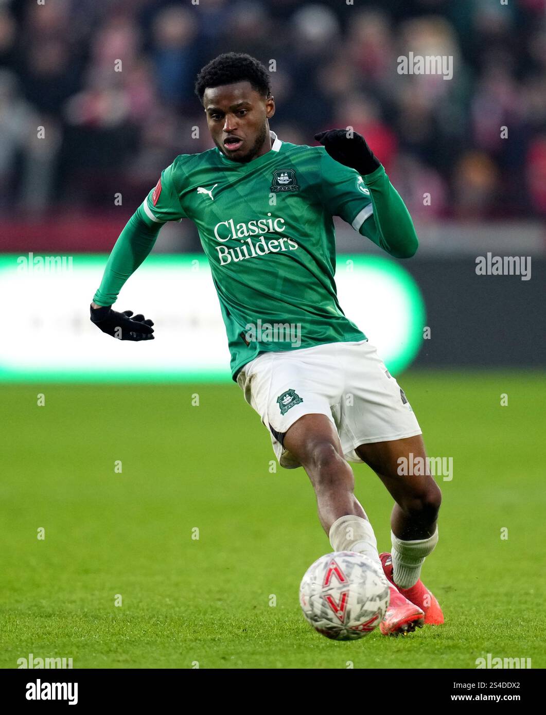 Plymouth Argyle's Bali Mumba during the Emirates FA Cup third round ...