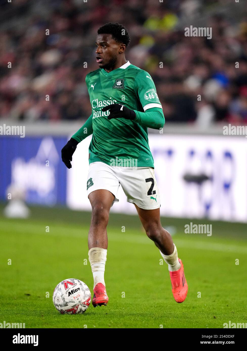 Plymouth Argyle's Bali Mumba during the Emirates FA Cup third round ...