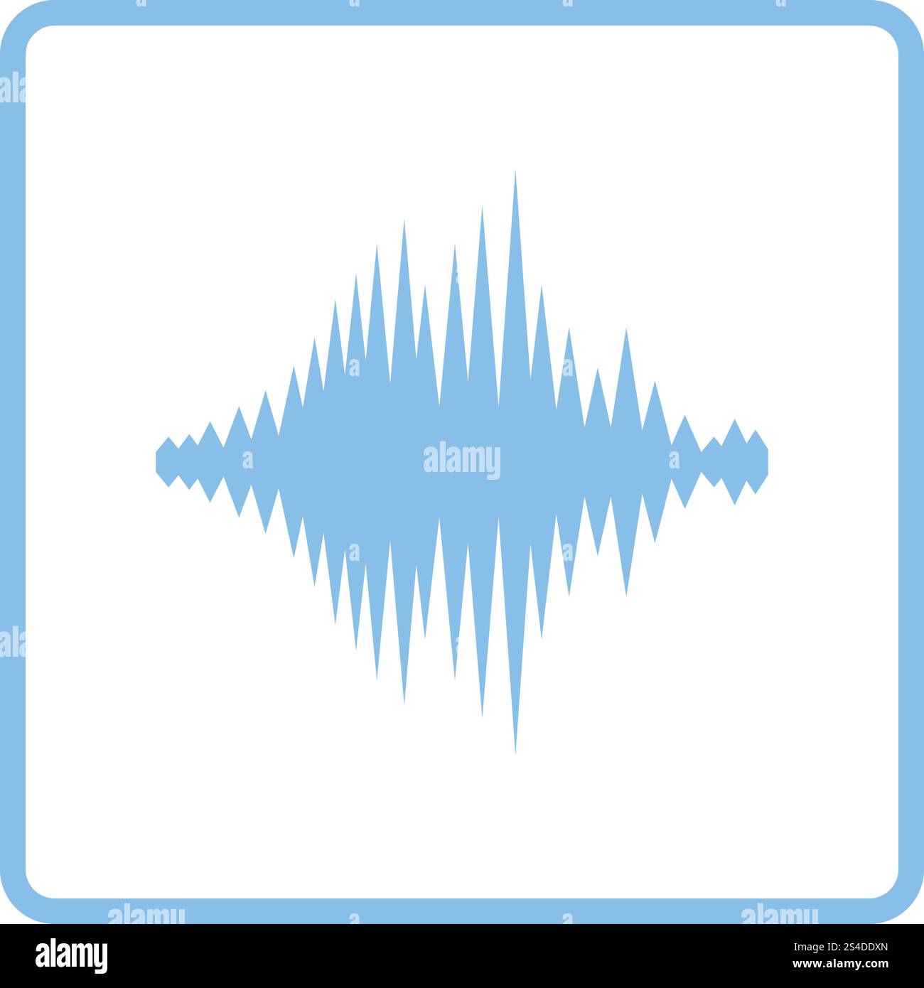Music equalizer icon. Blue frame design. Vector illustration Stock ...