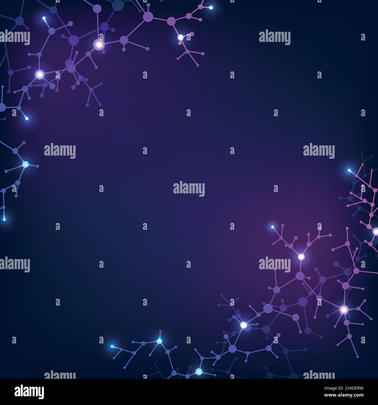 Structural molecule elements, neuron network. Science and chemistry ...