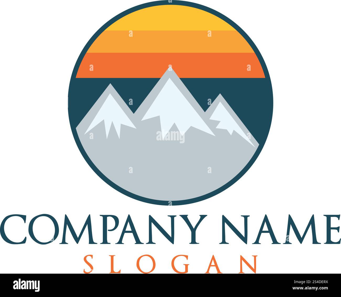 Mountains vector logo. Hiking and camping logo Stock Vector Image & Art ...
