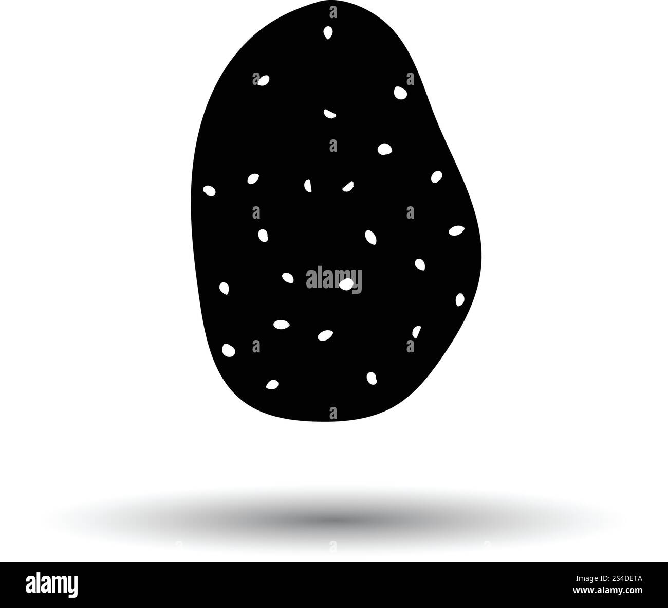 Potato icon. White background with shadow design. Vector illustration ...