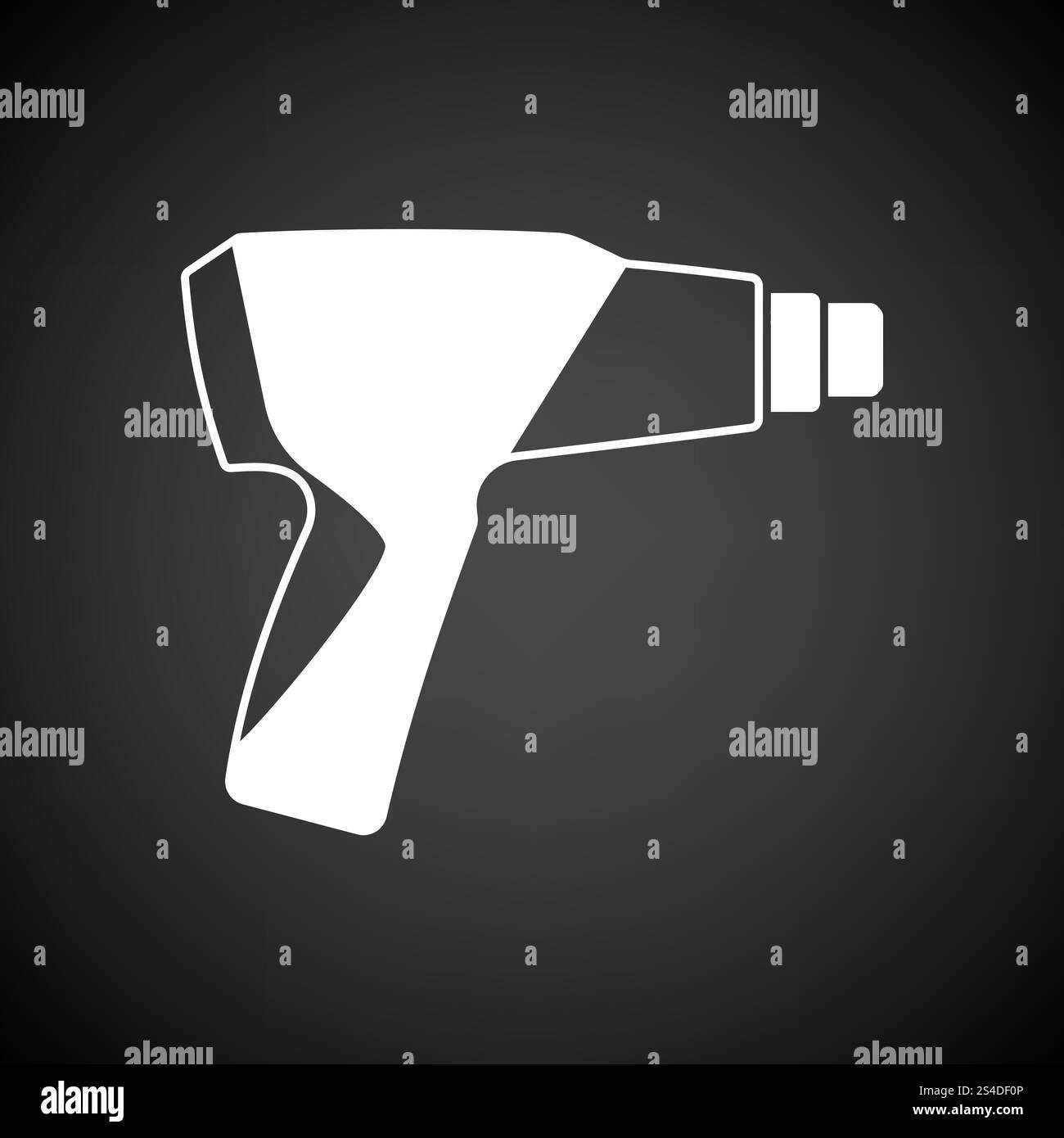 Electric industrial dryer icon. Black background with white. Vector ...