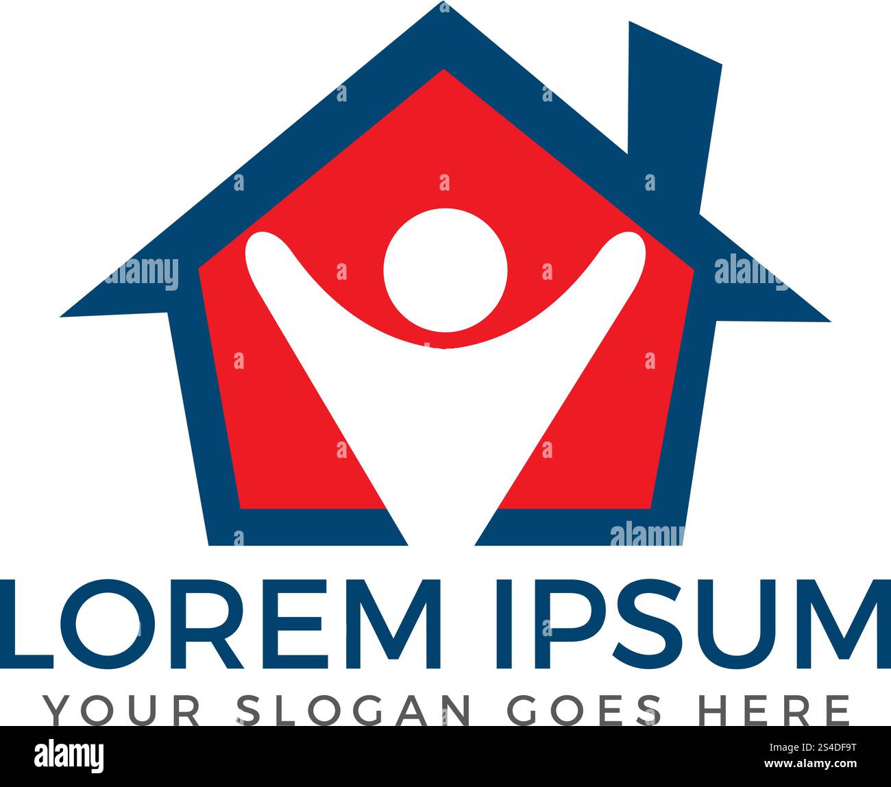 Happy Human Home vector logo design Stock Vector Image & Art - Alamy