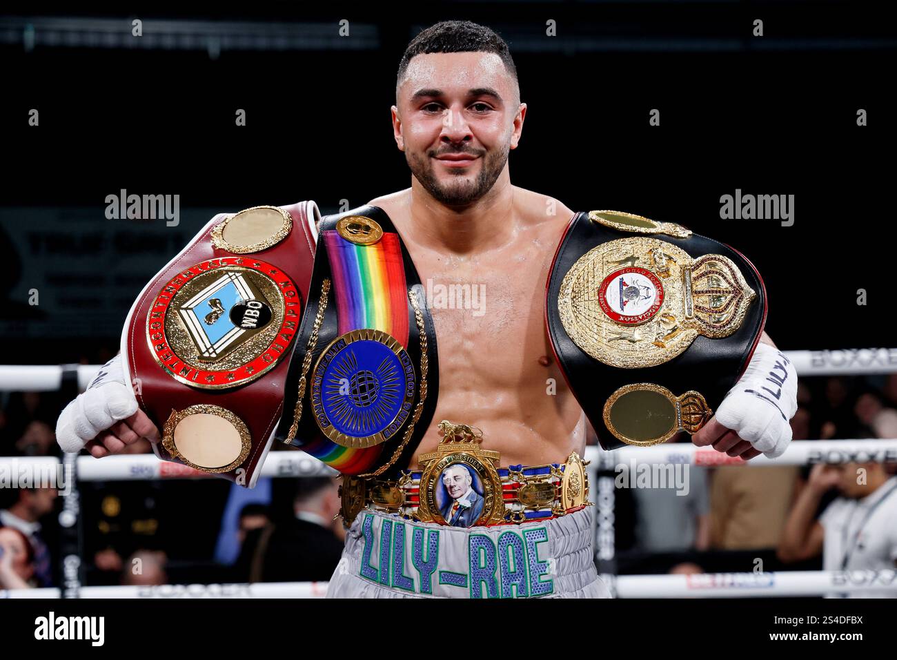 Callum Simpson celebrates winning the British, Commonwealth & WBA ...