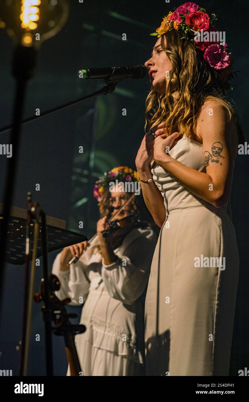 Jagoda Kudlinska performs live on stage at Klub Stodola. Polish band ...