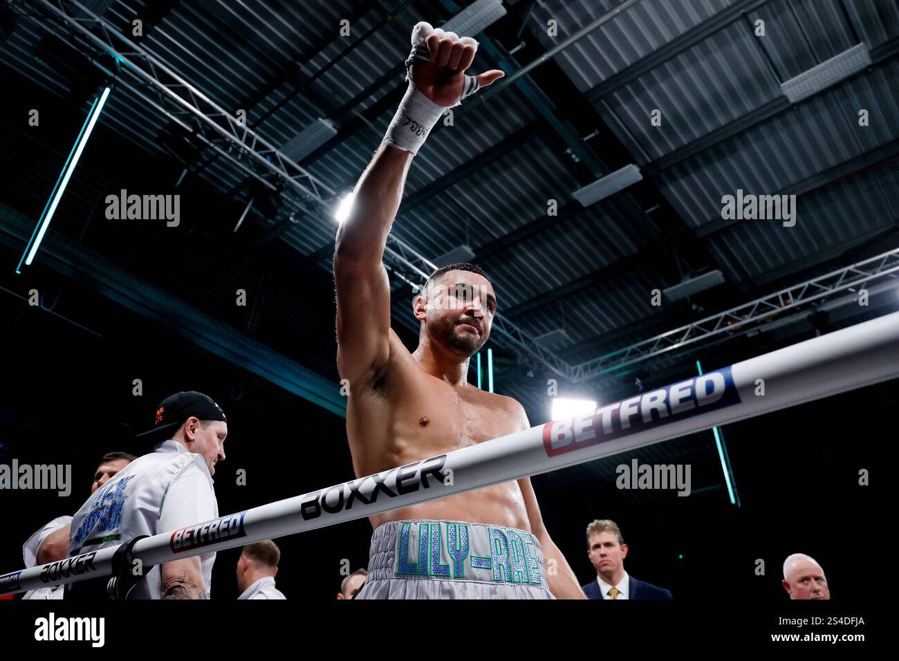 Callum Simpson celebrates winning the British, Commonwealth & WBA ...