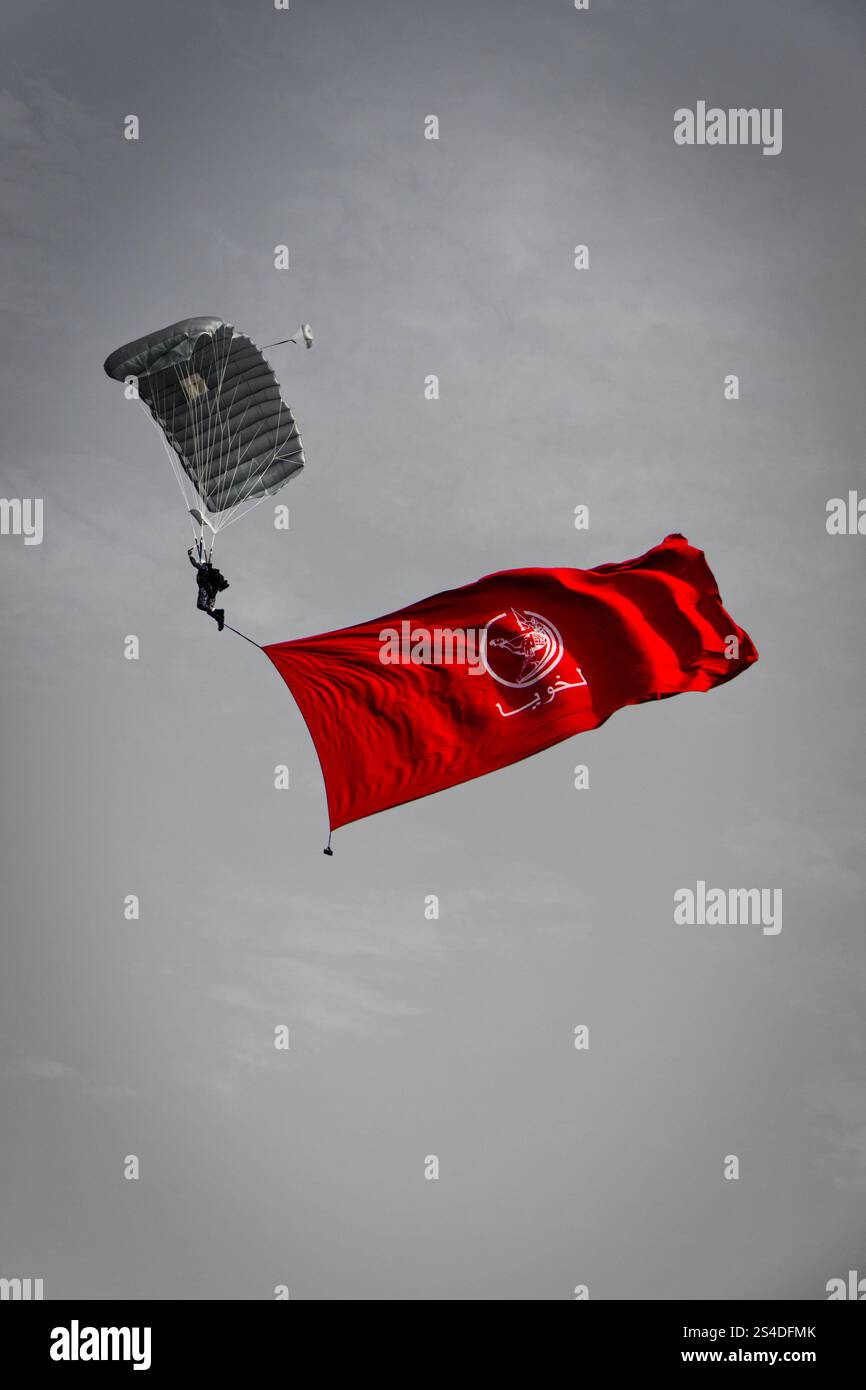The Lekhwiya Parachute Team The Internal Security Forces of Qatar Stock ...