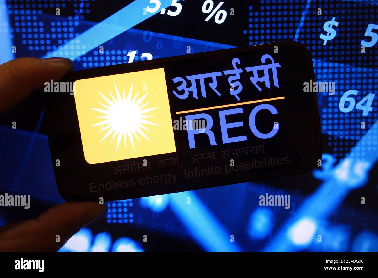 In this photo illustration, the REC Limited company logo is seen ...