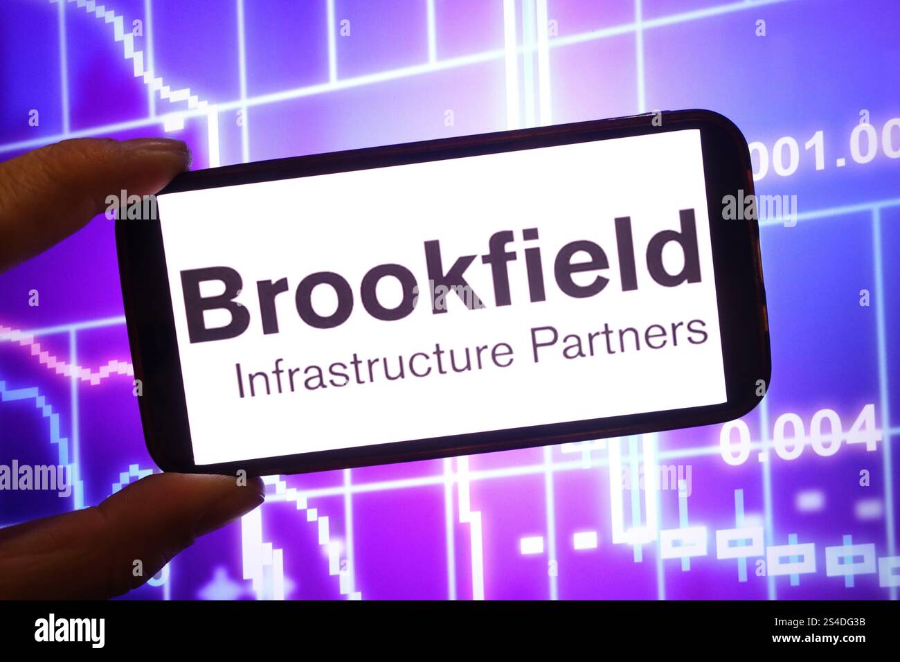 In this photo illustration, the Brookfield Infrastructure Partners company logo is seen ...